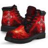 Christian Boots, Jesus Shoes, Jesus God Cross Light Red Boots, Jesus ...