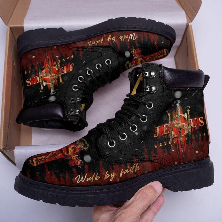 Christian Boots, Jesus Shoes, Jesus Walk By Faith Print Boots, Jesus ...