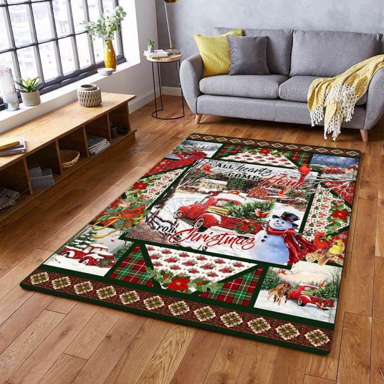 Christmas Rugs, Christmas Area Rugs, Iconic Feathered Elegance With ...