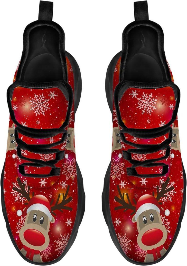Christmas Shoes, Christmas Running Shoes, Red Nosed Reindeer Christmas ...