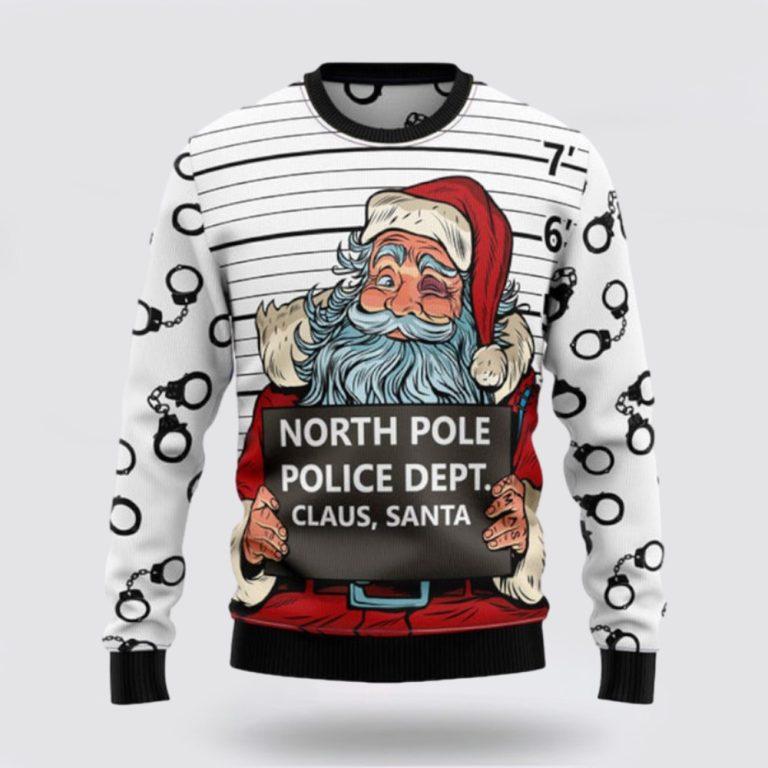 Santa Claus Sweater, Santa Claus Arrested By North Pole Police Ugly ...