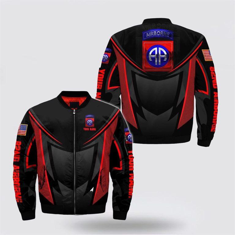 Veteran Bomber Jacket, Custom Name 101st Airborne Division Military We ...