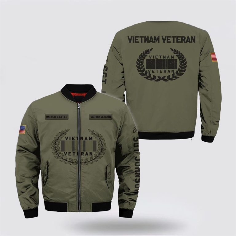 Navy Bomber Jacket, Custom Name Rank US Navy Veteran Bomber, Veteran ...
