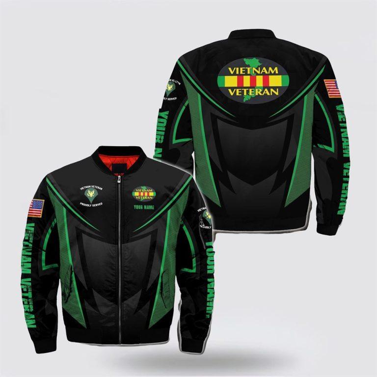 Veteran Bomber Jacket, Custom Name 101st Airborne Division Military We ...