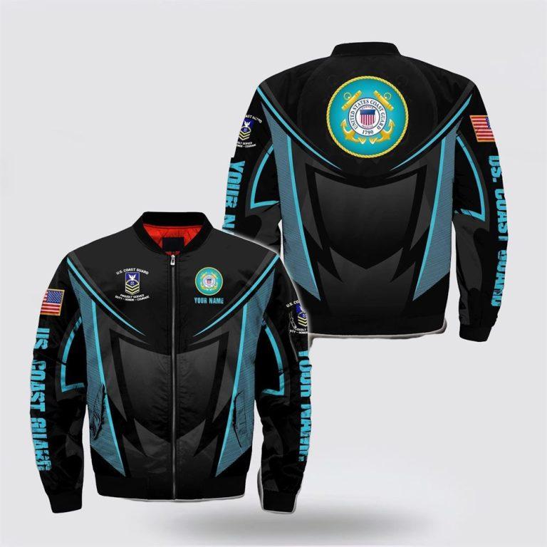 Navy Bomber Jacket, Custom Name Rank US Navy Veteran Bomber, Veteran ...