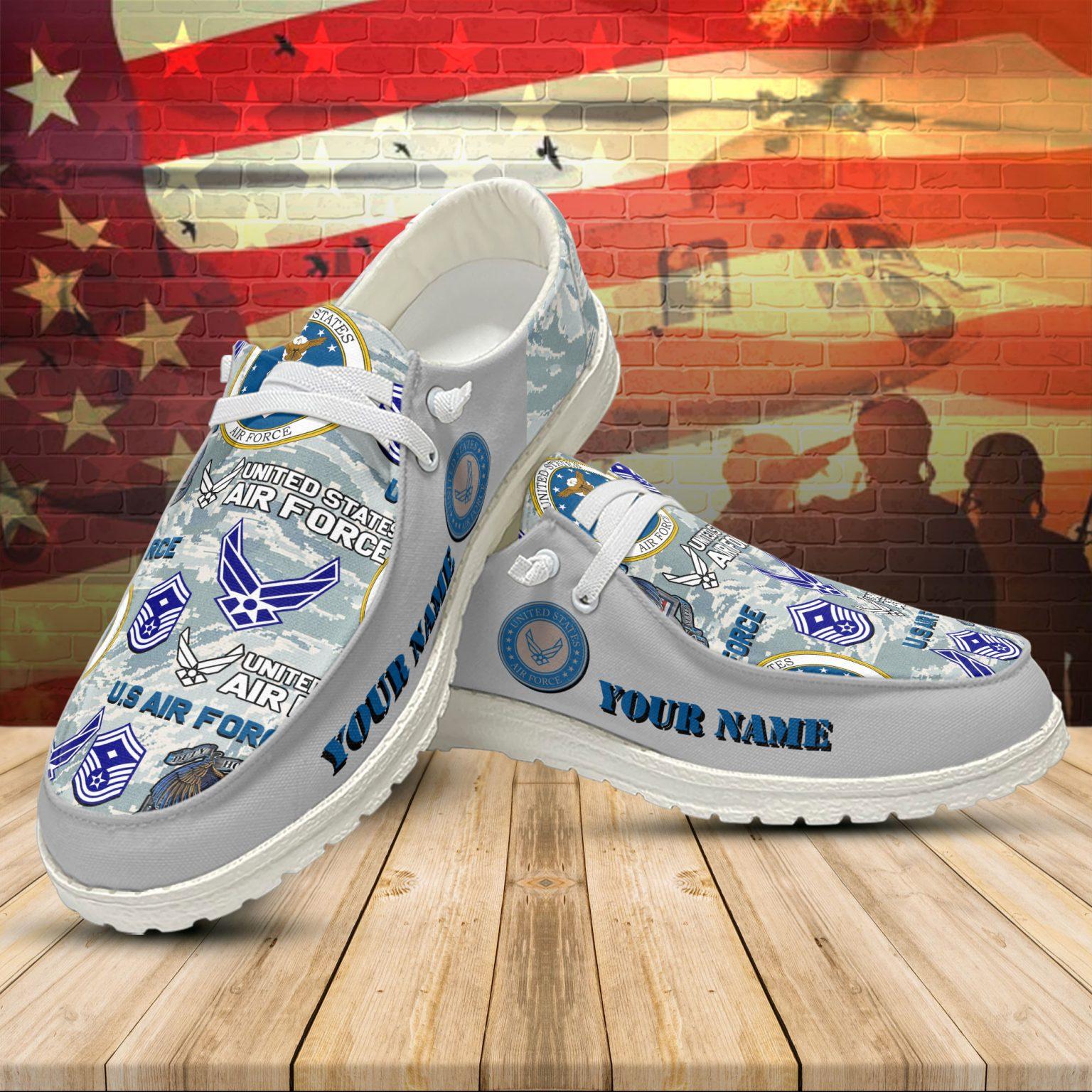 Veteran Canvas Loafer Shoes, Personalized US Marine Corps H-D Shoes ...