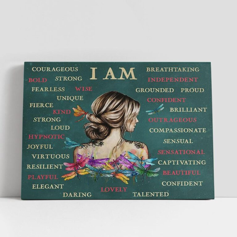 Christian Canvas Wall Art, I Am Canvas Wall Art, Positive Affirmations ...