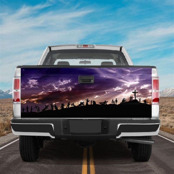 Jesus Tailgate Wrap, Jesus Cross Jesus Faith Over Fear Tailgate Wrap ...