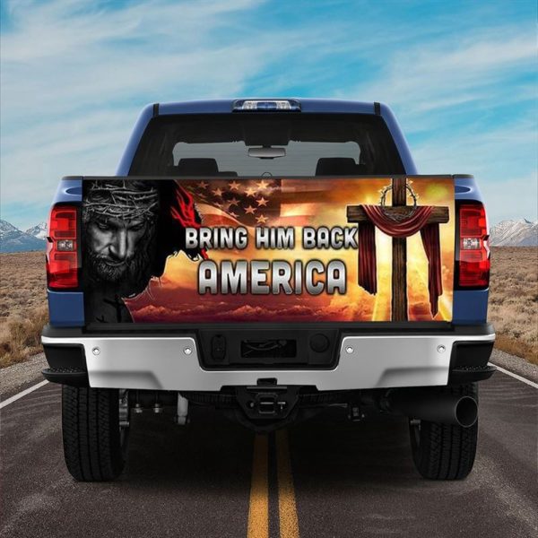 Jesus Tailgate Wrap, Jesus Cross American Truck Tailgate Decal Sticker ...