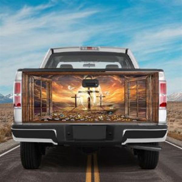 Jesus Tailgate Wrap, Jesus Tailgate Wrap Knight Kneels Before God Truck ...