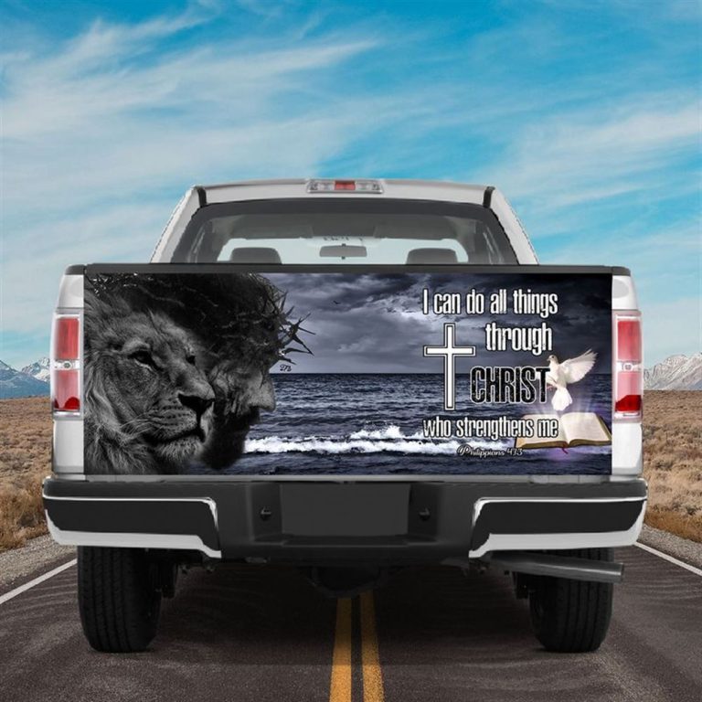 Jesus Tailgate Wrap, Jesus And Lion Tailgate Wrap, I Can Do All Things ...