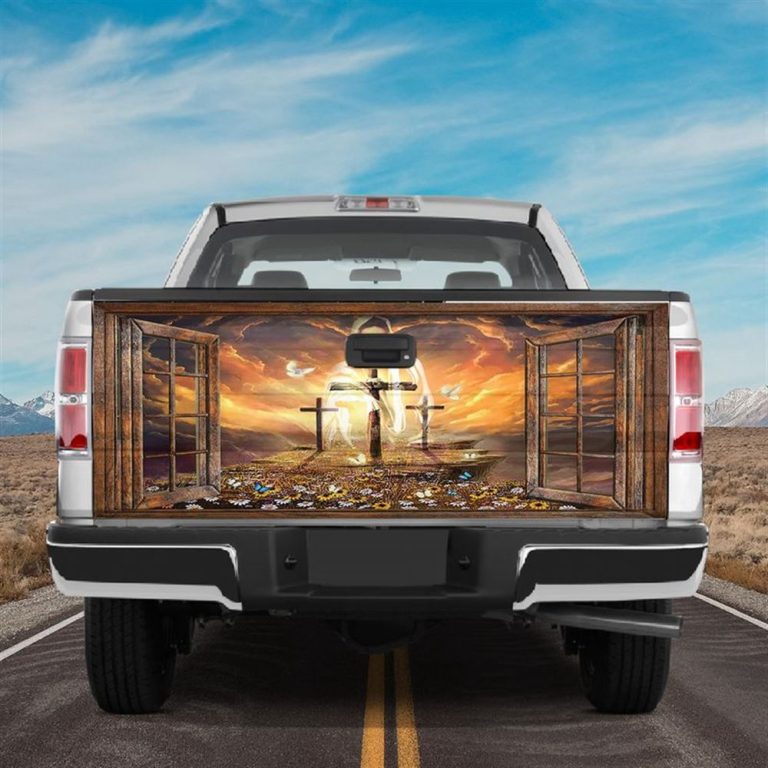 Jesus Tailgate Wrap, Jesus Cross Jesus Faith Over Fear Tailgate Wrap ...