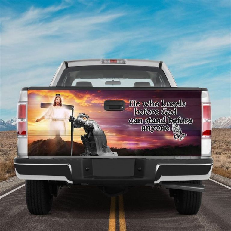 Jesus Tailgate Wrap, Jesus Tailgate Wrap Knight Kneels Before God Truck ...