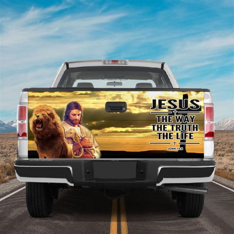 Jesus Tailgate Wrap, Lion Jesus Tailgate Wrap, Jesus The Way The Truth ...