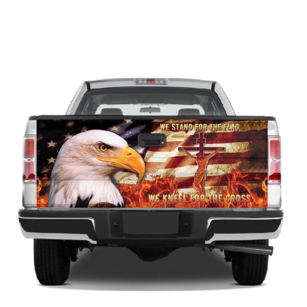 Jesus Tailgate Wrap, We Stand For The Flag Wrap Jesus Cross Wrap ...