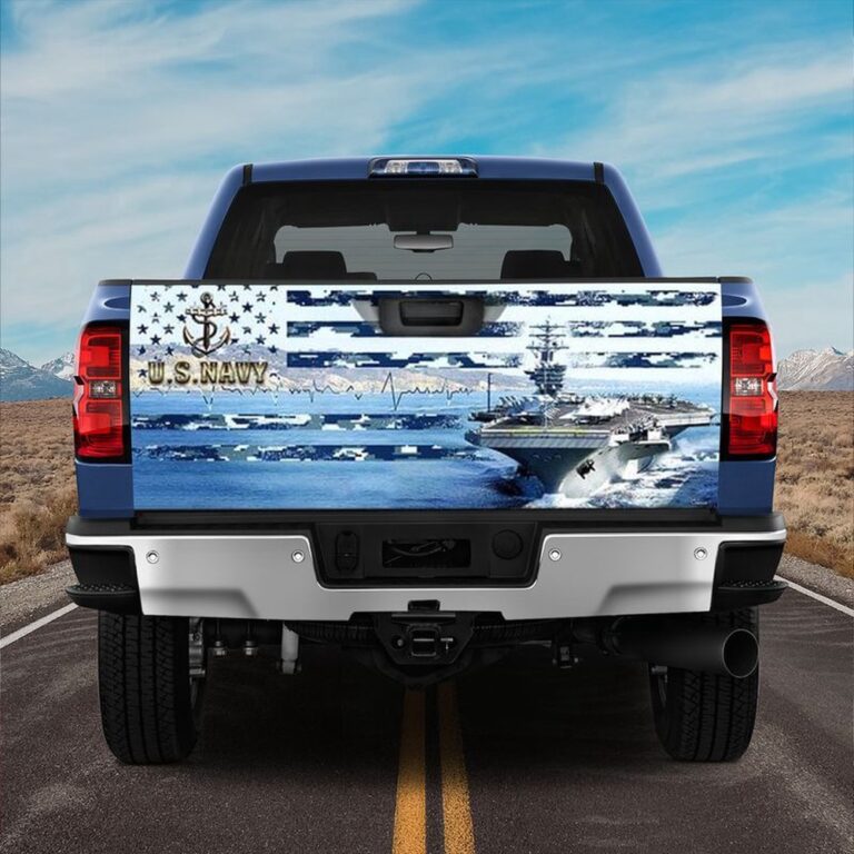 Veteran Tailgate Wrap, U.s.navy Aircraft Carrier Truck Tailgate Sticker ...