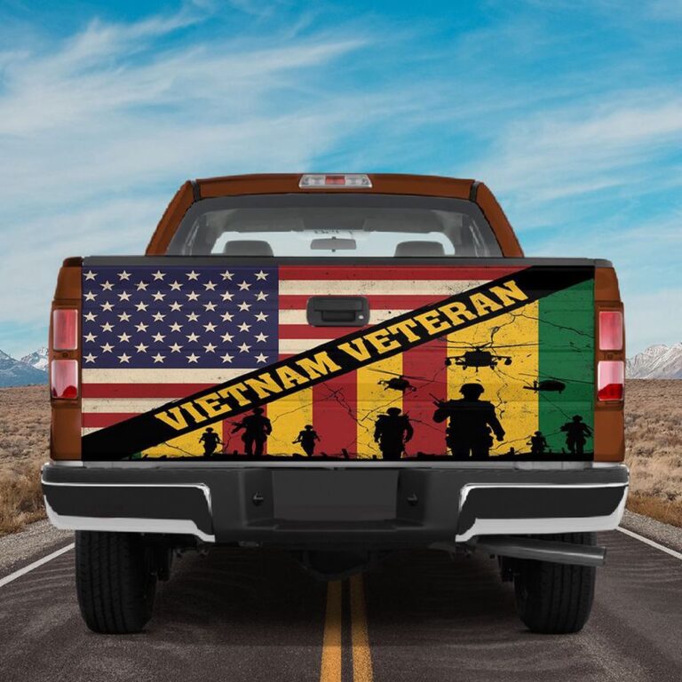 Veteran Tailgate Wrap, Vietnam Veteran Truck Tailgate Wrap American ...