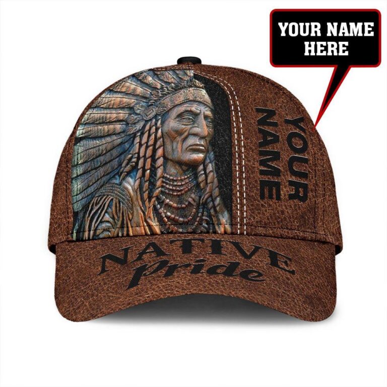 Native American Baseball Cap, Custom Name Pride Native American ...