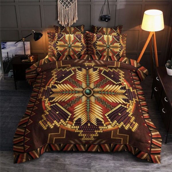 Native American Bedding Set, Beaded Pattern Native American Bedding Set ...