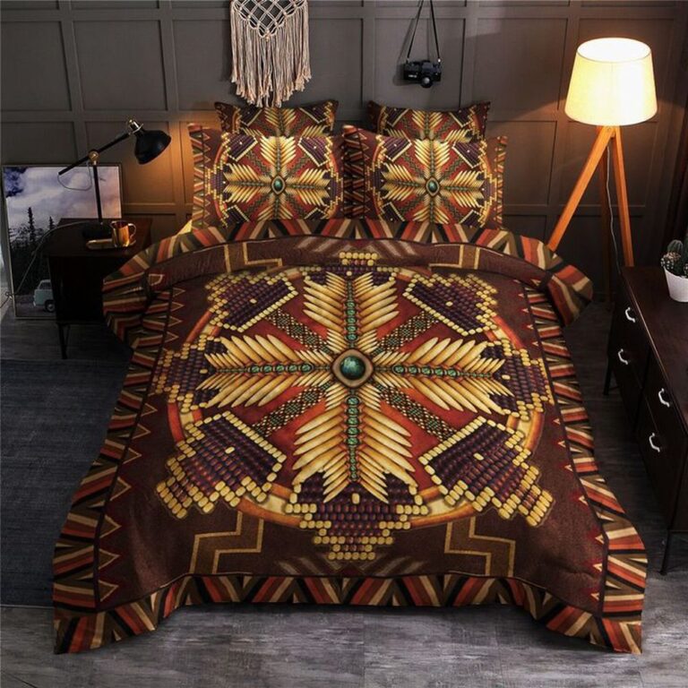 Native American Bedding Set, Beaded Pattern Native American Bedding Set ...