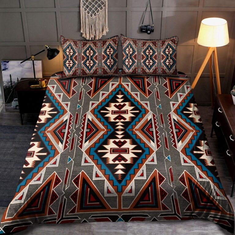 Native American Bedding Set, Brocade Motifs Native American 3D Bedding ...