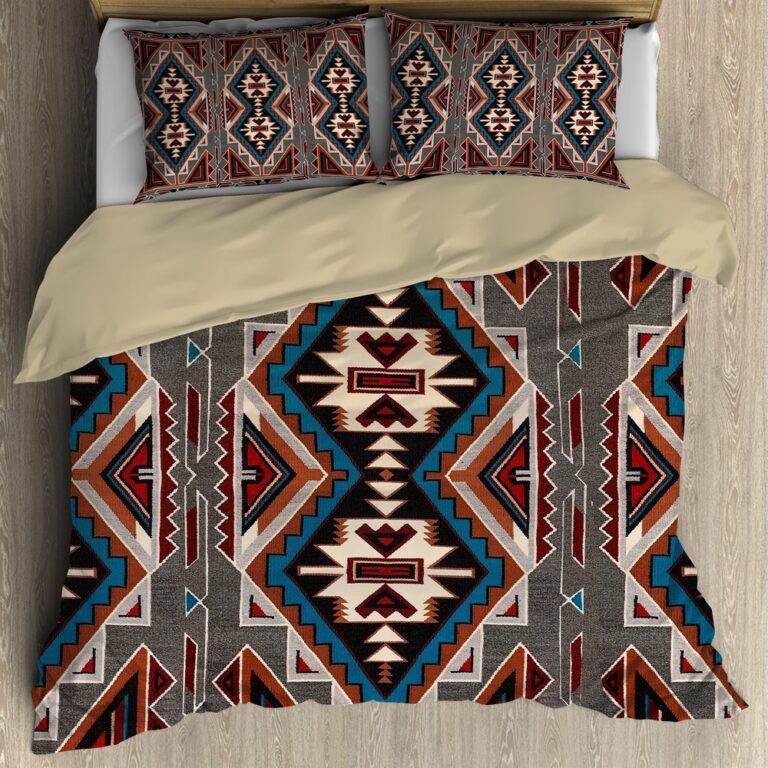 Native American Bedding Set, Brocade Motifs Native American 3D Bedding ...