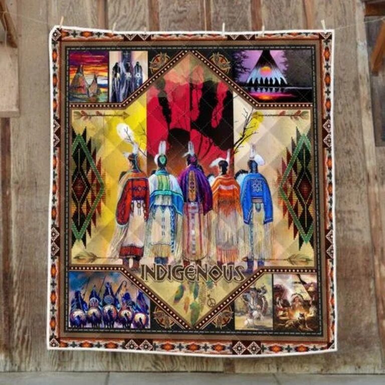Native American Blanket, Indigenous Red Hand Native American All Over ...