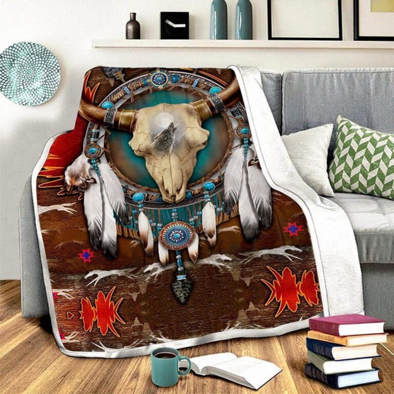 Native American Blanket, Native Buffalo Fleece Blanket, Native Blankets ...