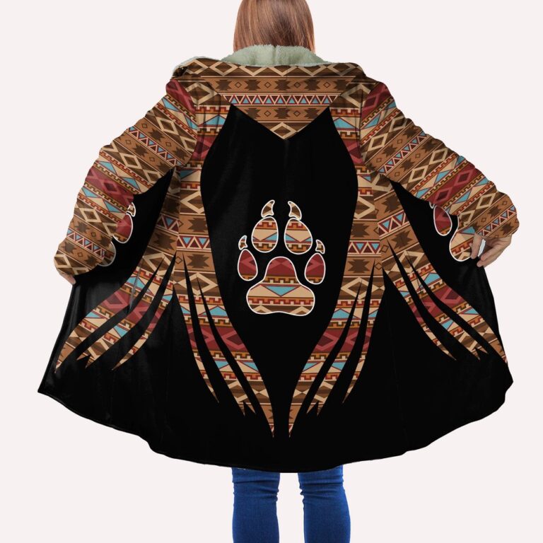 Native American Coat, Animal Foot Motifs Native American Hooded Cloak ...