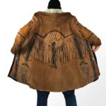 Native American Coat, Brown Native American All Over Printed Hooded ...