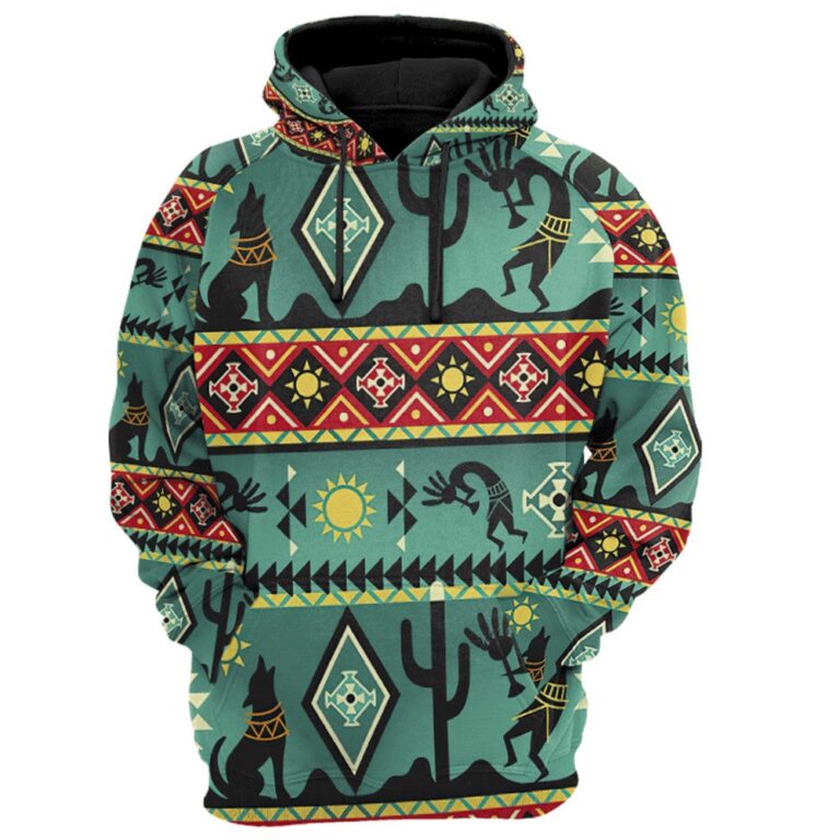 Native American Coat, Earthy Brown Native American 3D All Over Printed ...