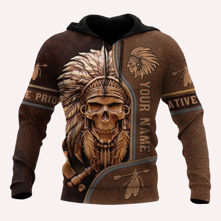 Native American Hoodie, Customize Name Tribal Pride Native American 3D ...