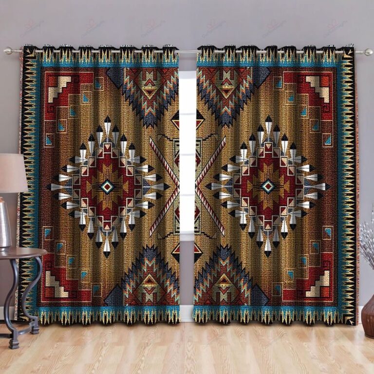 Native American Window Curtains, Aboriginal Brocade Native American ...