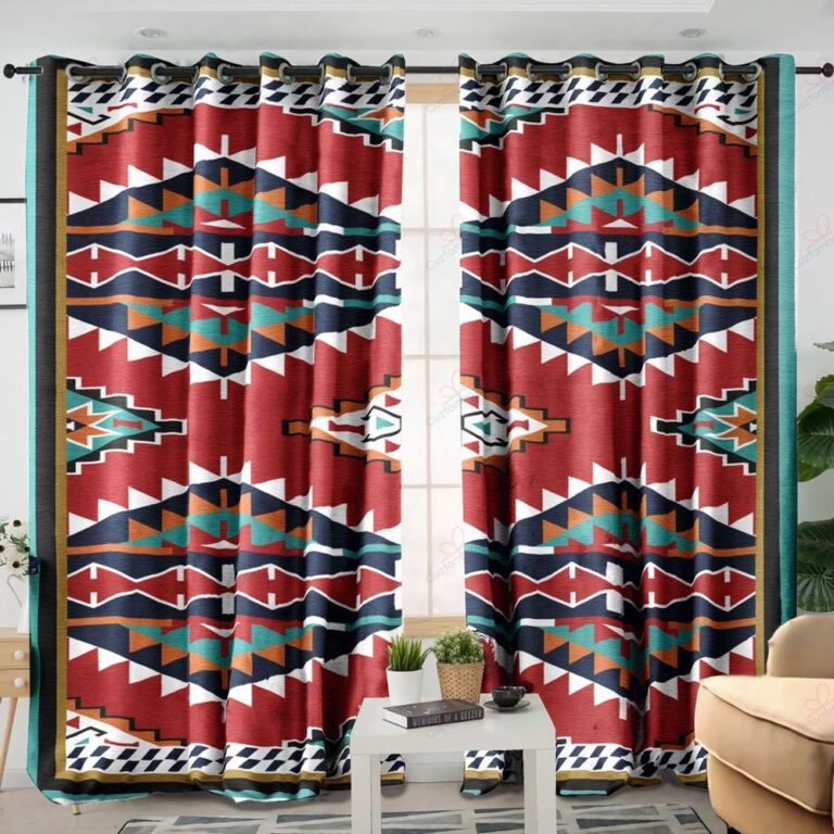 Native American Window Curtains, Brocade Motifs Native American All ...