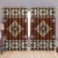 Native American Window Curtains, Brocade Pattern Native American Window ...
