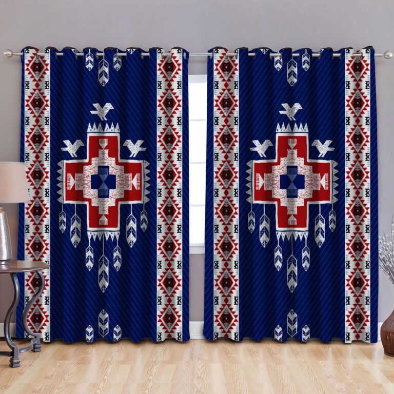 Native American Window Curtains, Traditional Brocade Native American ...
