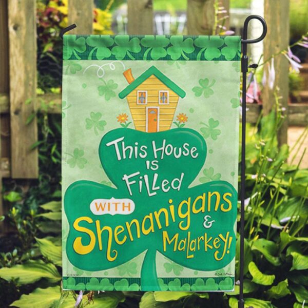 St Patrick’s Flag, Shenanigans House Flag, St Patrick’s Day Garden Flag ...