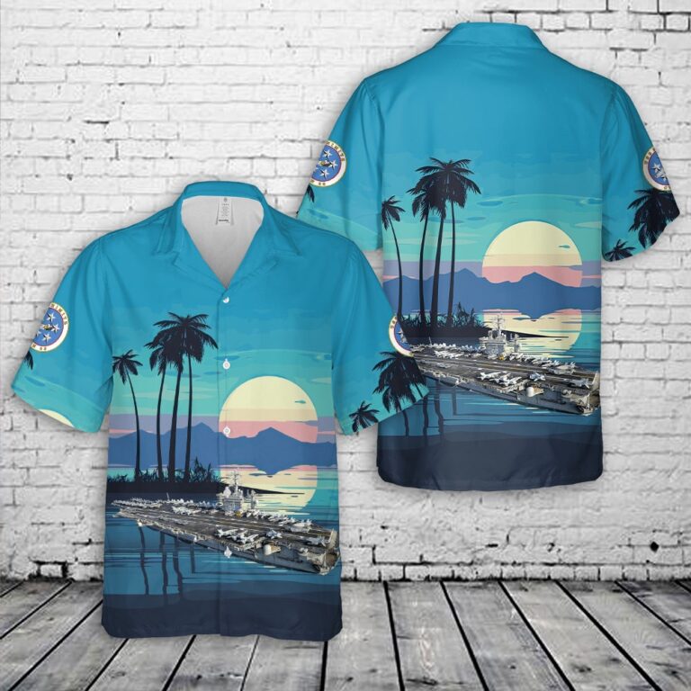 Us Navy Hawaiian Shirt, US Navy Aircraft Carrier CVN 68 USS Nimitz ...