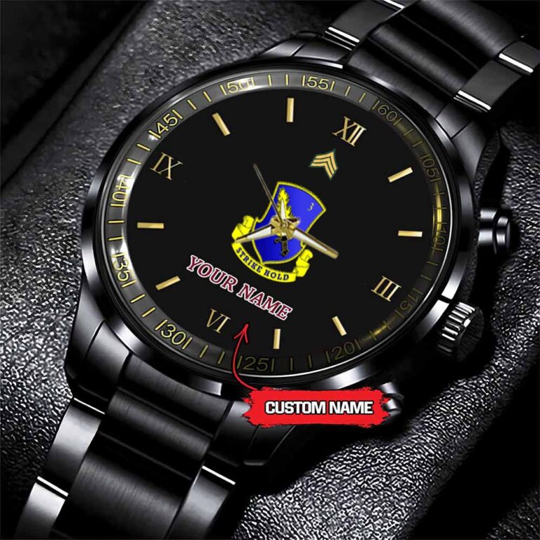 Army Watch, Army 504Th Infantry Regiment Custom Black Fashion Watch ...