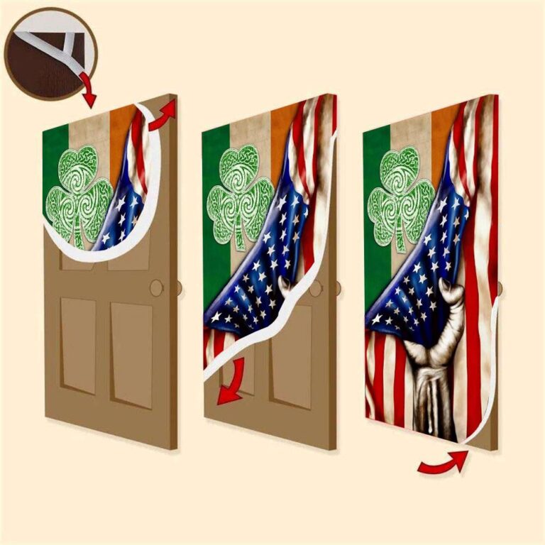 Happy Saint Patrick's Day Shamrock Irish American Door Cover, St ...