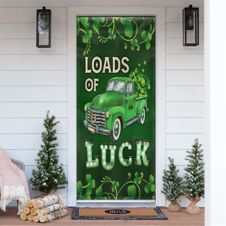 Irish Shamrock Loads Of Luck Door Cover, St Patrick's Day Door Cover ...