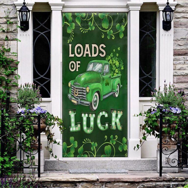 Irish Shamrock Loads Of Luck Door Cover, St Patrick's Day Door Cover ...