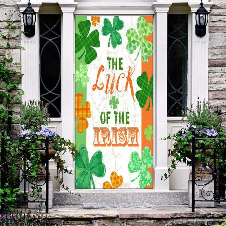 Luck of the Irish Clovers Door Cover, St Patrick's Day Door Cover, St ...