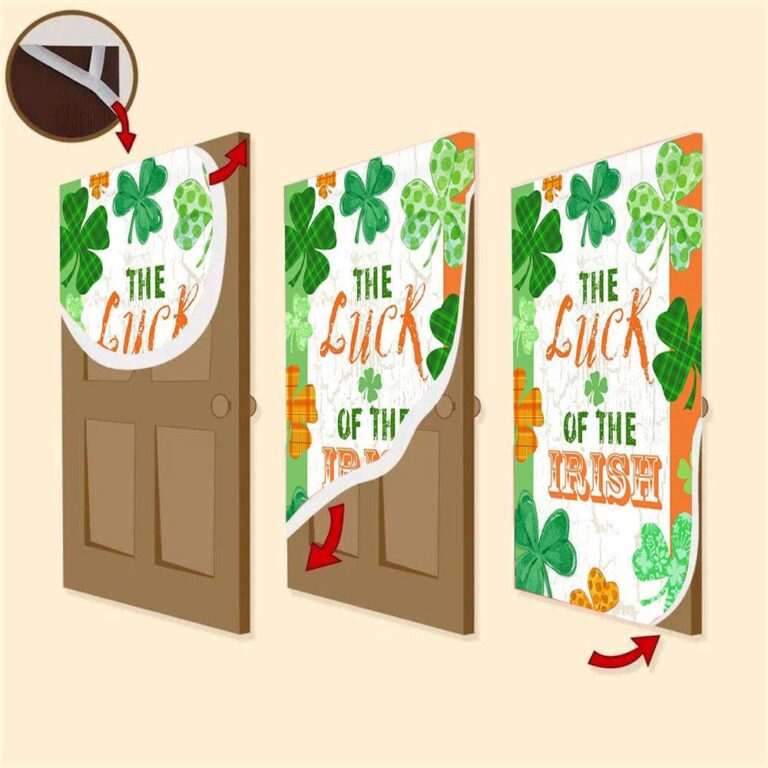 Luck of the Irish Clovers Door Cover, St Patrick's Day Door Cover, St ...