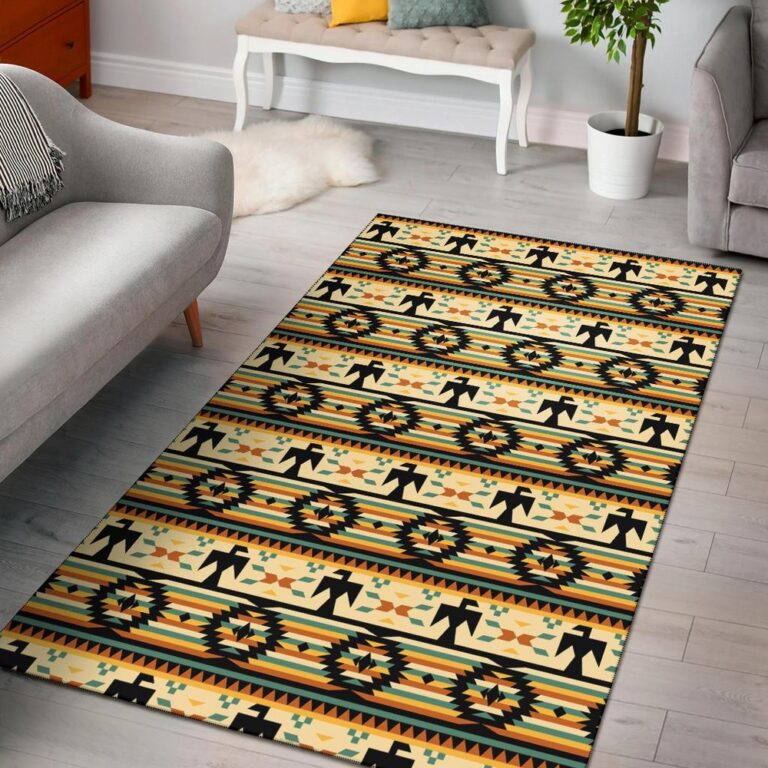 Native American Rug, Native Rugs, Thunderbirds Yellow Native American ...
