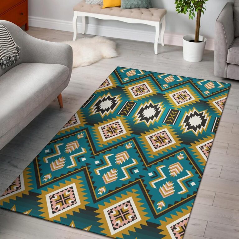 Native American Rug, Native Rugs, Turquoise Blue Color Native Ameican ...