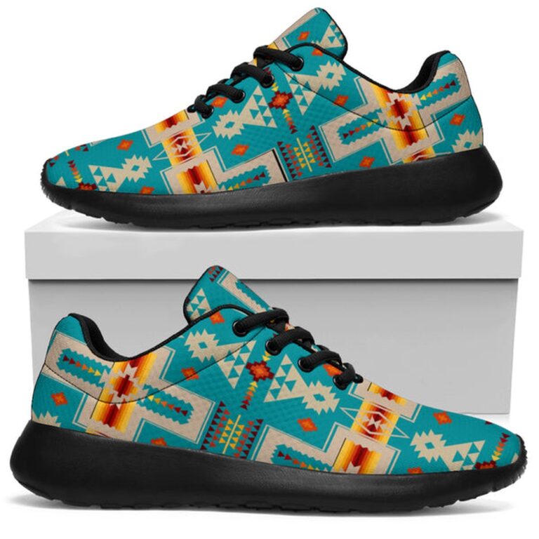 Native American Shoes, Turquoise Tribe Sport Sneakers - Excoolent