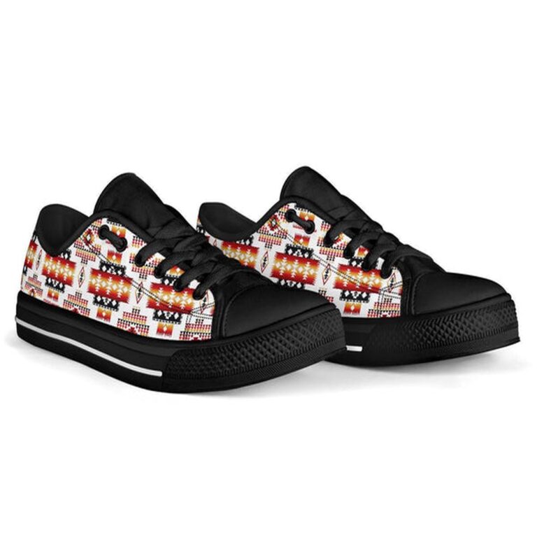 Native American Shoes, White Native Tribes Native American Low Tops ...