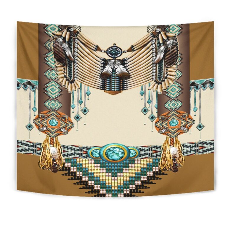 Native American Tapestry, Brown Pattern Breastplate Native American ...