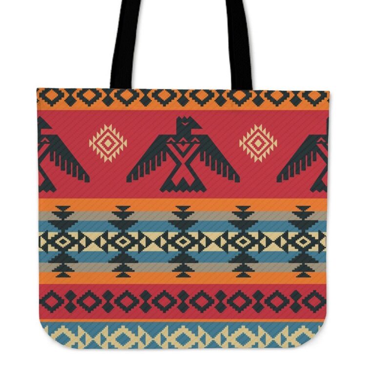 Native American Tote Bag, Tribal Navajo Native Indians American Aztec ...